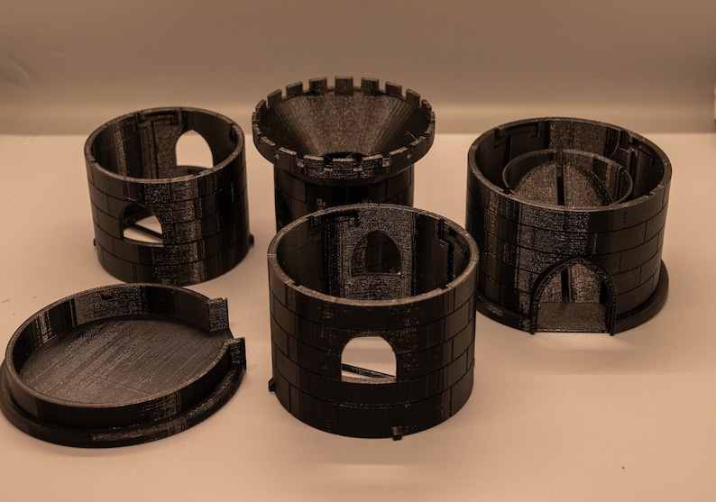 3D Printed Collapsible Castle Dice Tower DND Gaming | Etsy