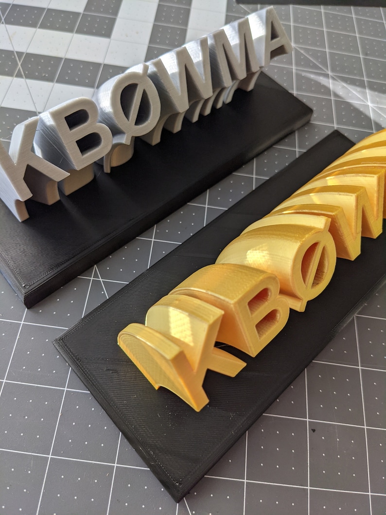 Custom 3D Printed Name Plate or Callsign. One of a Kind Piece | Etsy