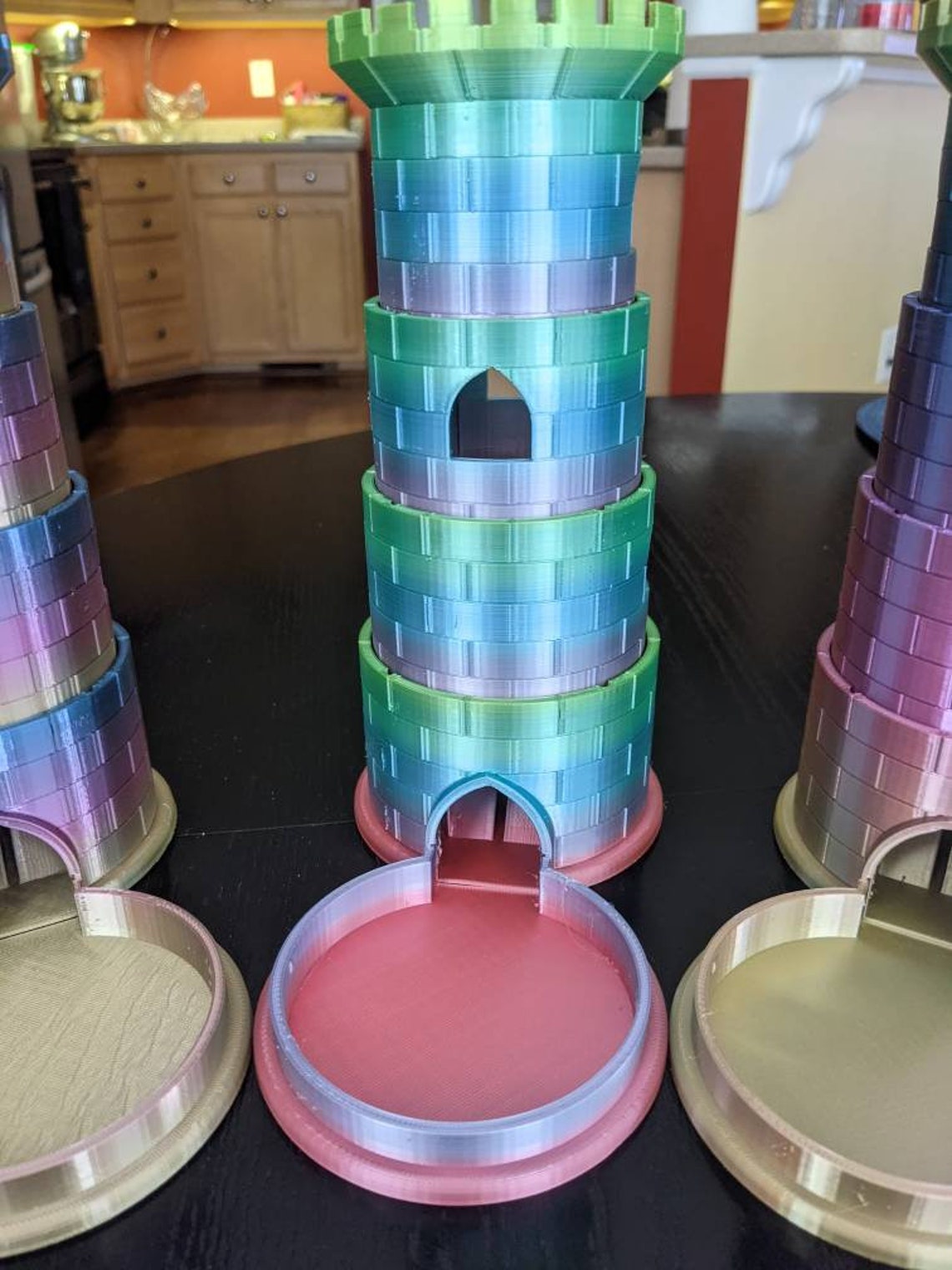 3D Printed Collapsible Castle Dice Tower | Etsy