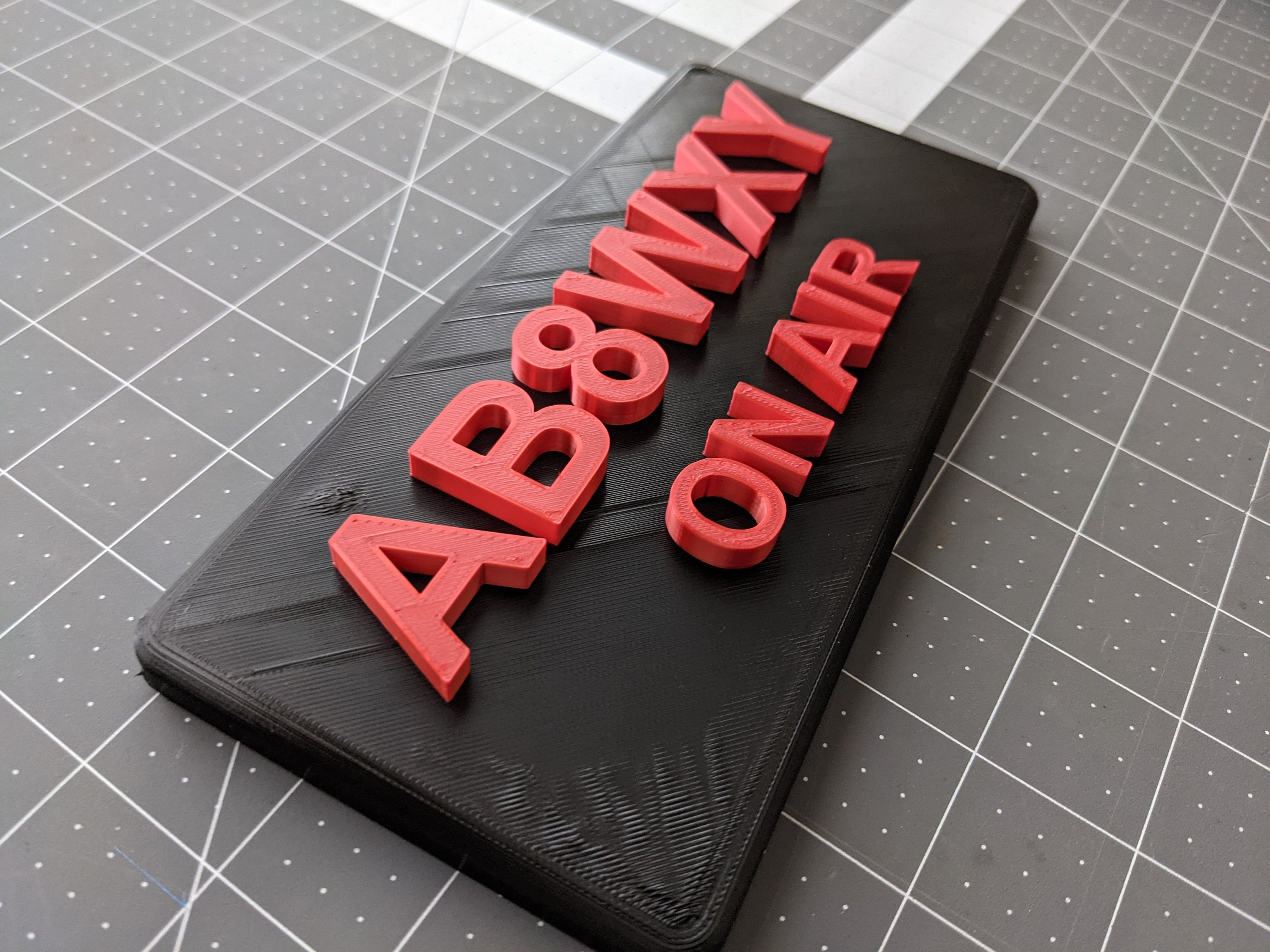 Custom 3D printed Call sign plaque for your Ham Shack. | Etsy