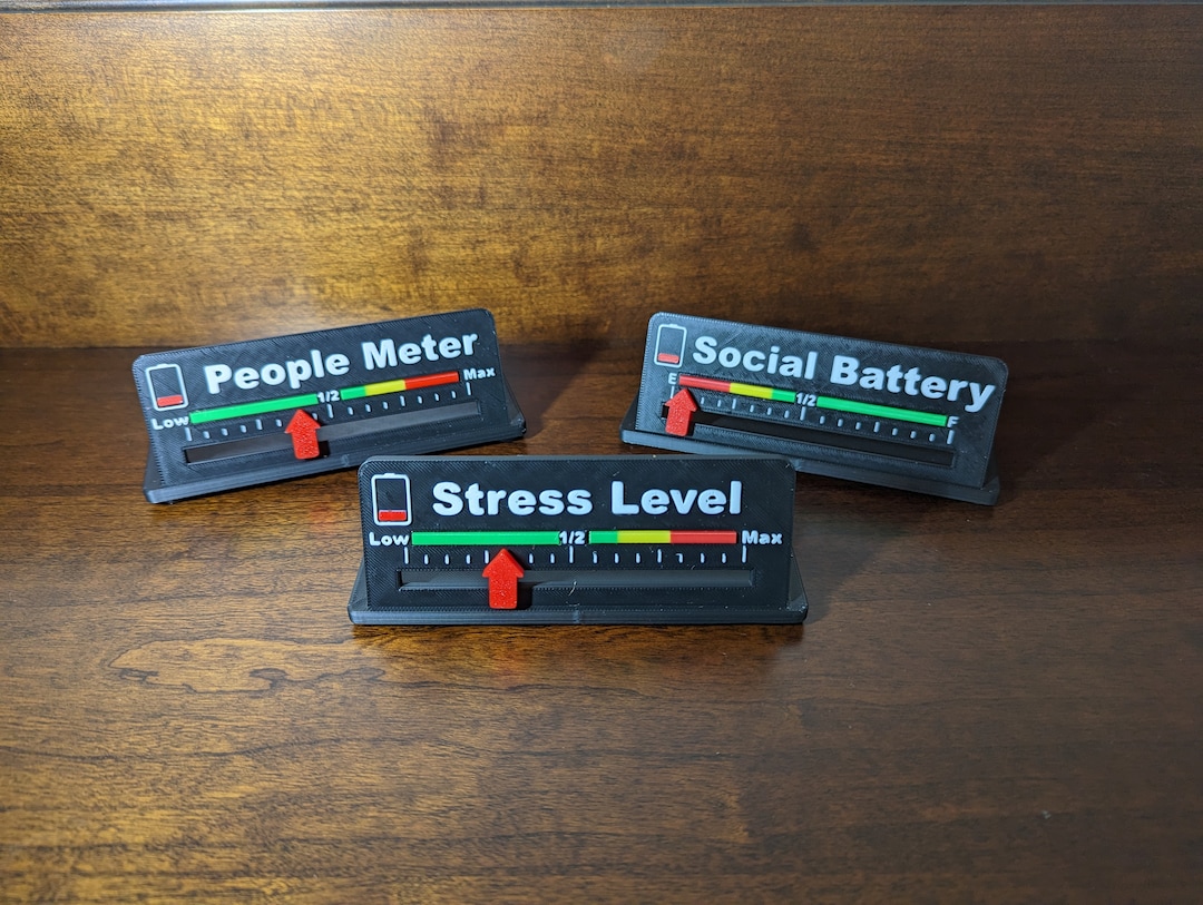 Social Battery Desktop Indicator | People Meter |show Your Mood ...