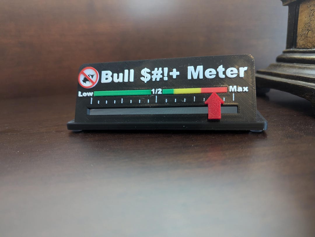 Bull Sh!+ Meter | Bull Poop Meter | Frustration Meter | Great Gift Idea ...