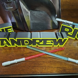 Custom Star War Theme Desk Sign Your Name in Star Wars Font Miniature ...