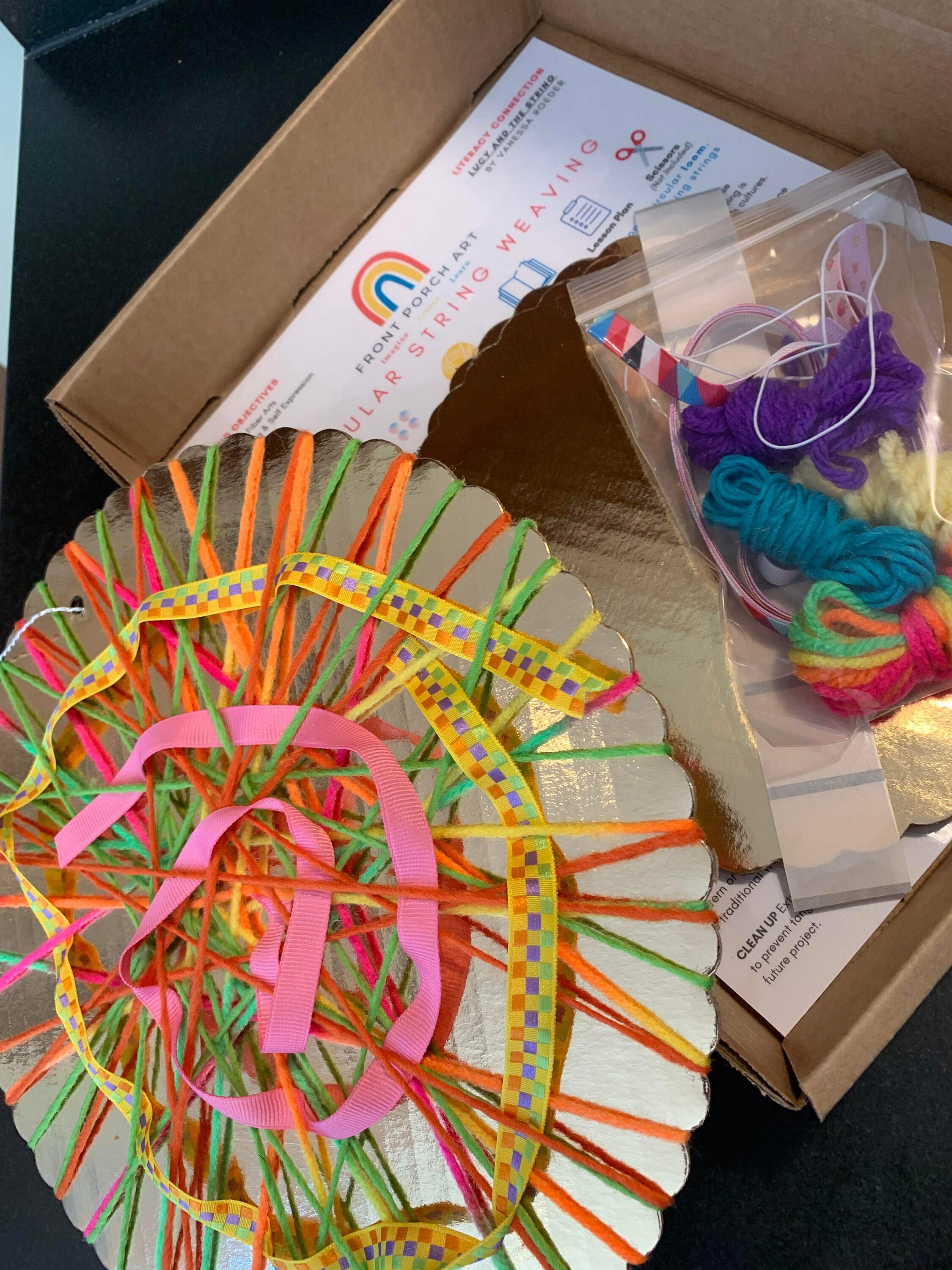 Circular String & Ribbon Weaving Lesson Box (with Hard Cover Literacy ...
