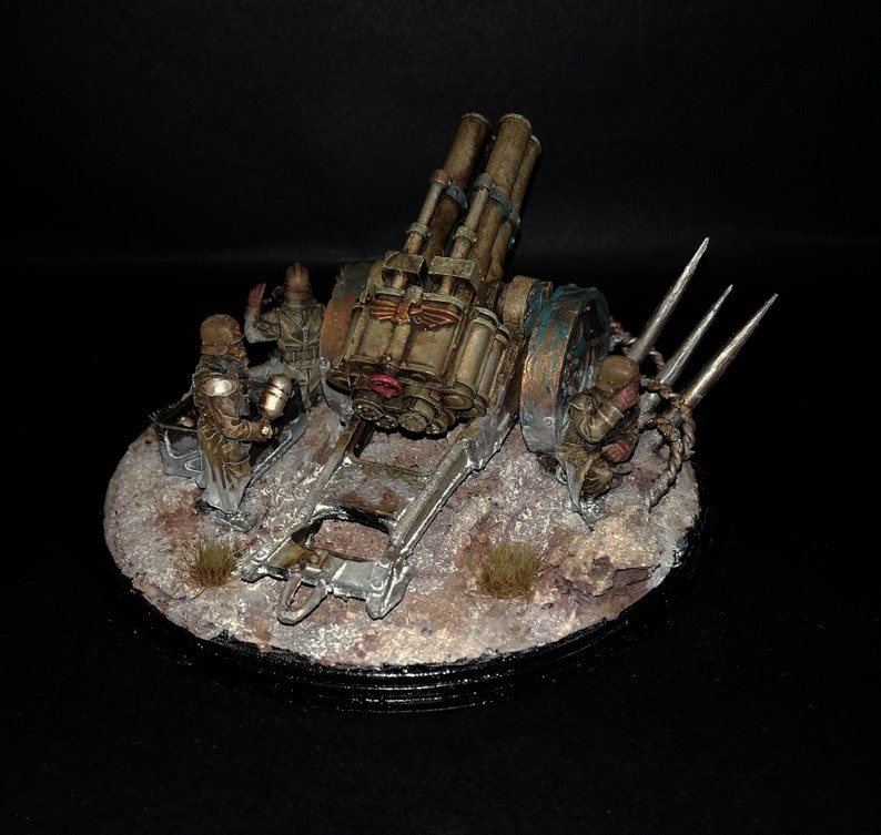 Grimdark Death Korps of Krieg Thudd Gun With Scenic Base - Etsy Canada