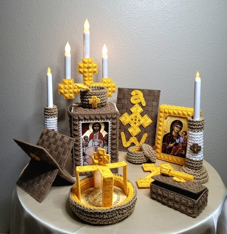 Crochet Coptic Orthodox Complete Church Altar Set: Educational Mass Kit ...