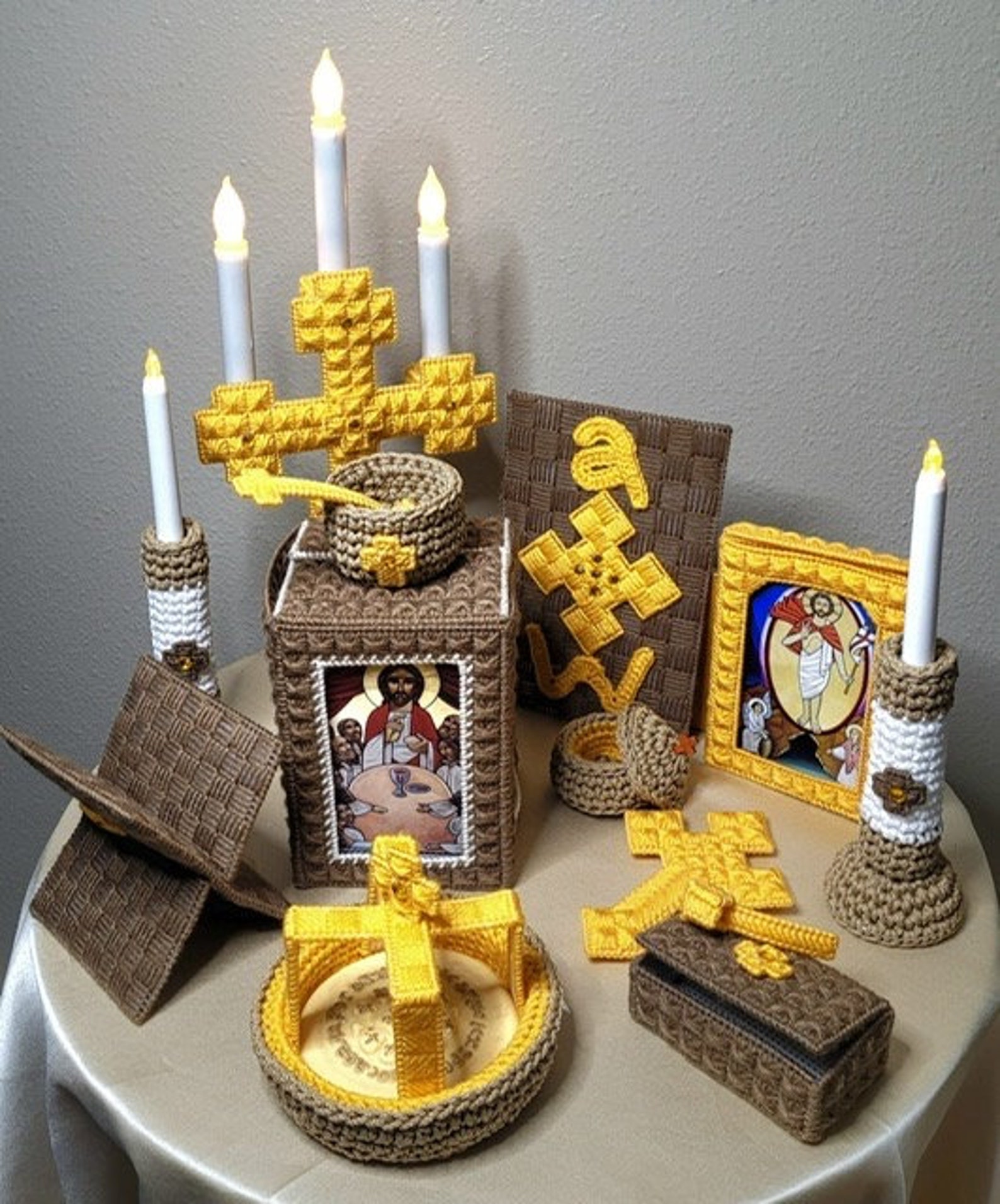 Crochet Coptic Orthodox Complete Church Altar Set: Educational Mass Kit ...