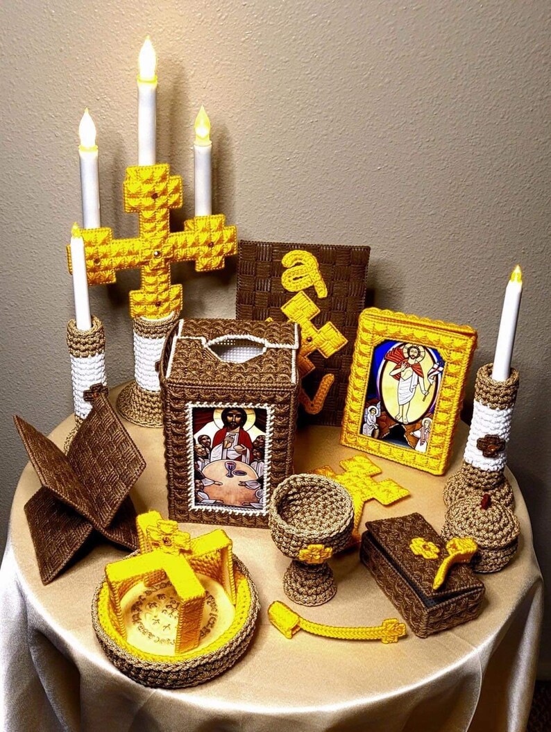 Crochet Coptic Orthodox Complete Church Altar Set: Educational Mass Kit ...