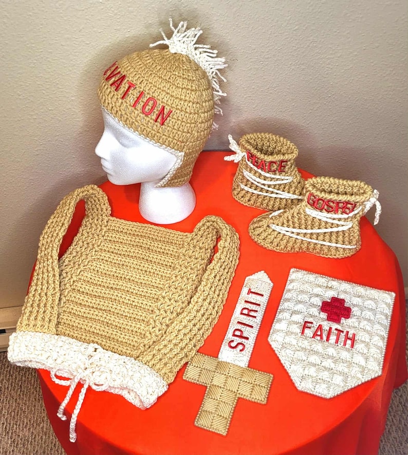 Crochet Armor of God Outfit for Kids - Helmet, Breastplate, Shield ...