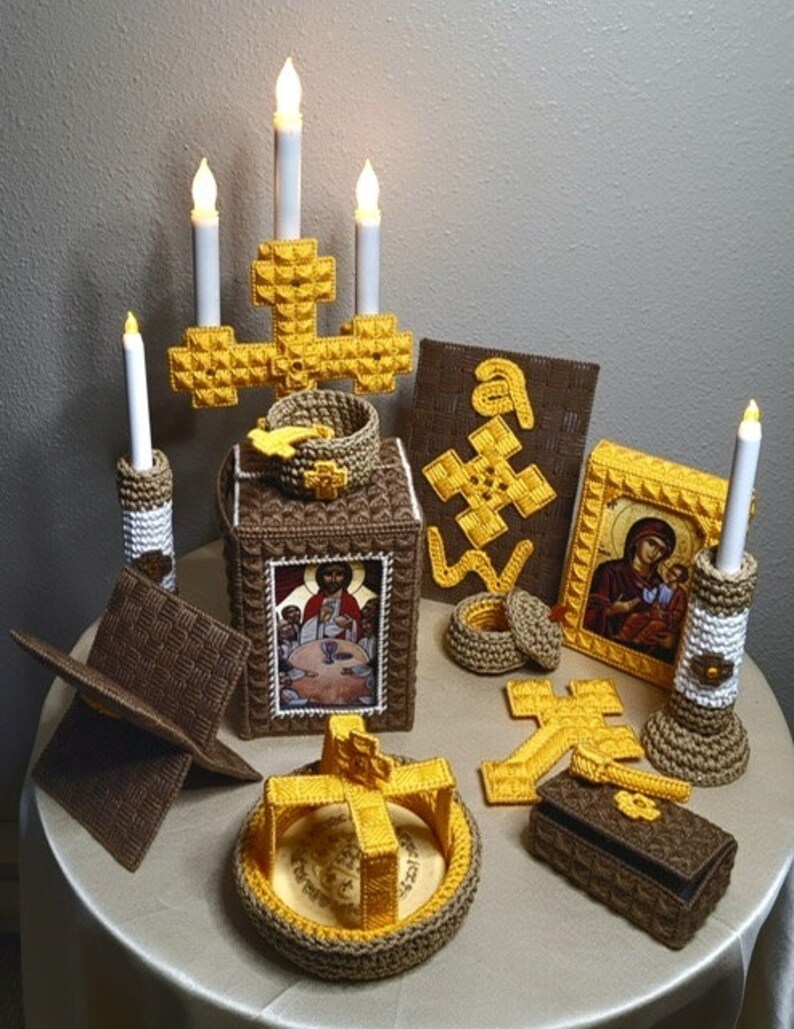 Crochet Coptic Orthodox Complete Church Altar Set: Educational Mass Kit ...