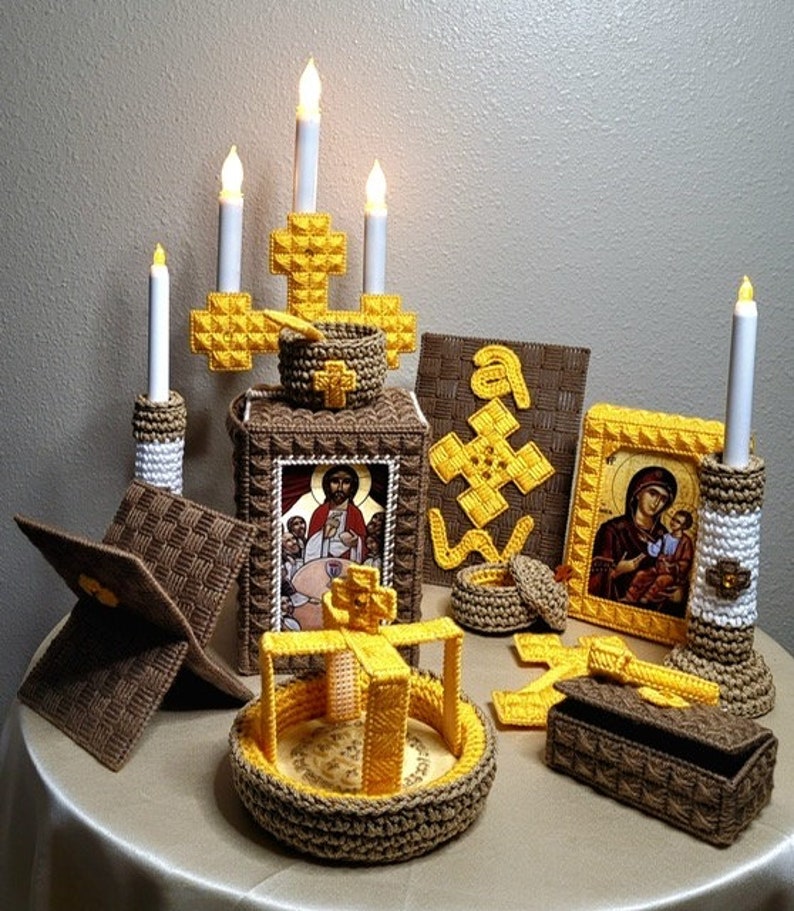 Crochet Coptic Orthodox Complete Church Altar Set: Educational Mass Kit ...