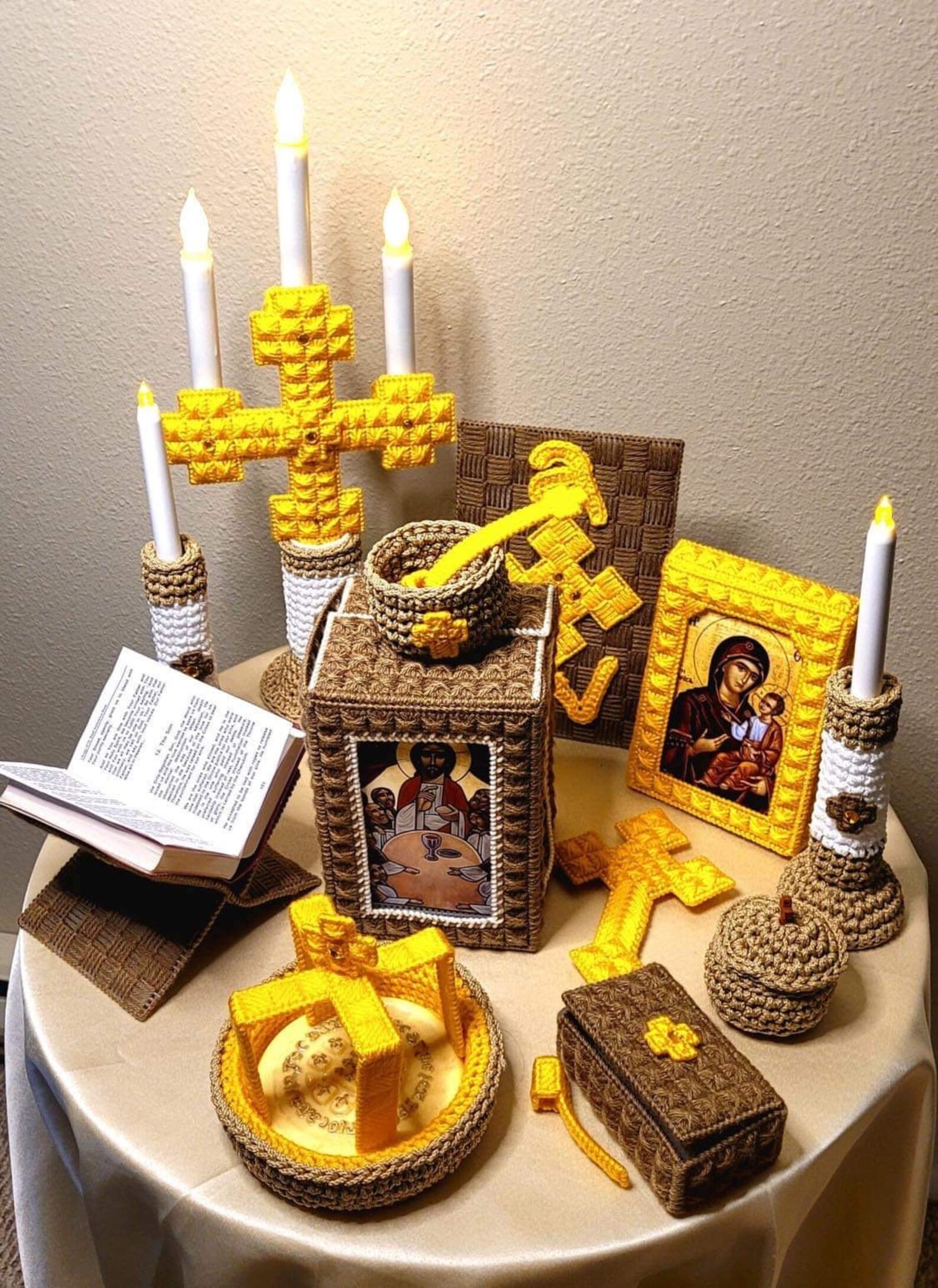 Crochet Coptic Orthodox Complete Church Altar Set: Educational Mass Kit ...