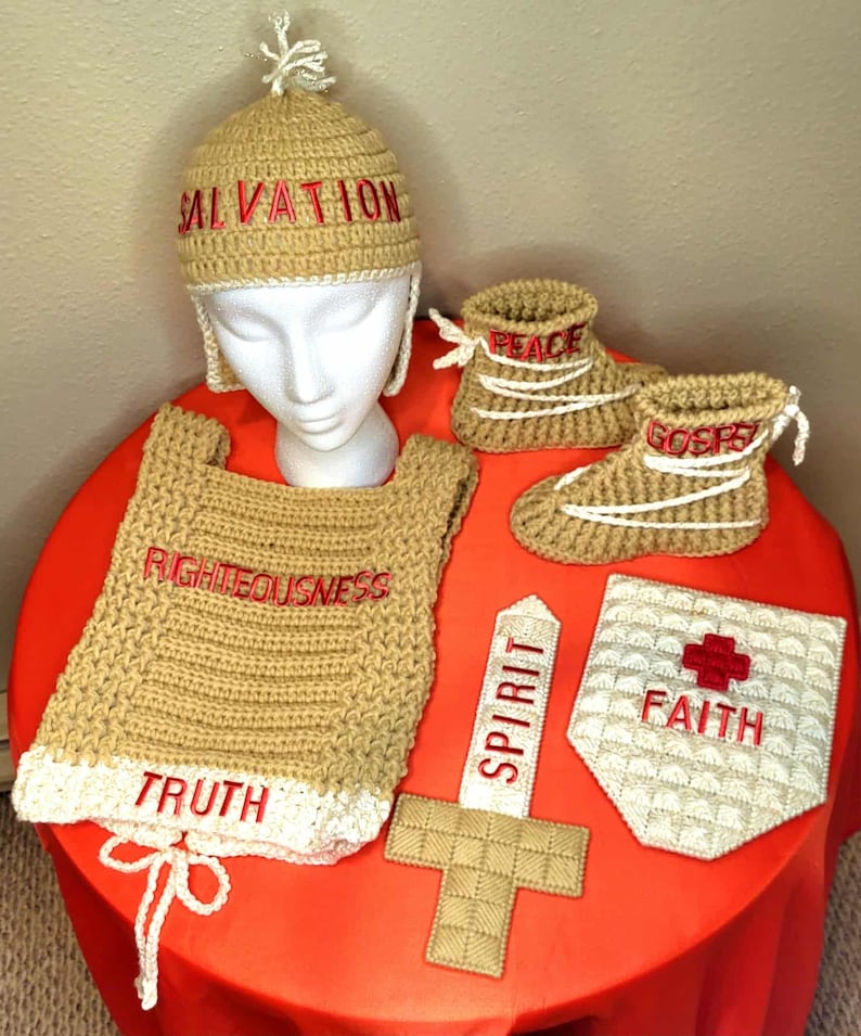 Crochet Armor of God Outfit for Kids - Helmet, Breastplate, Shield ...