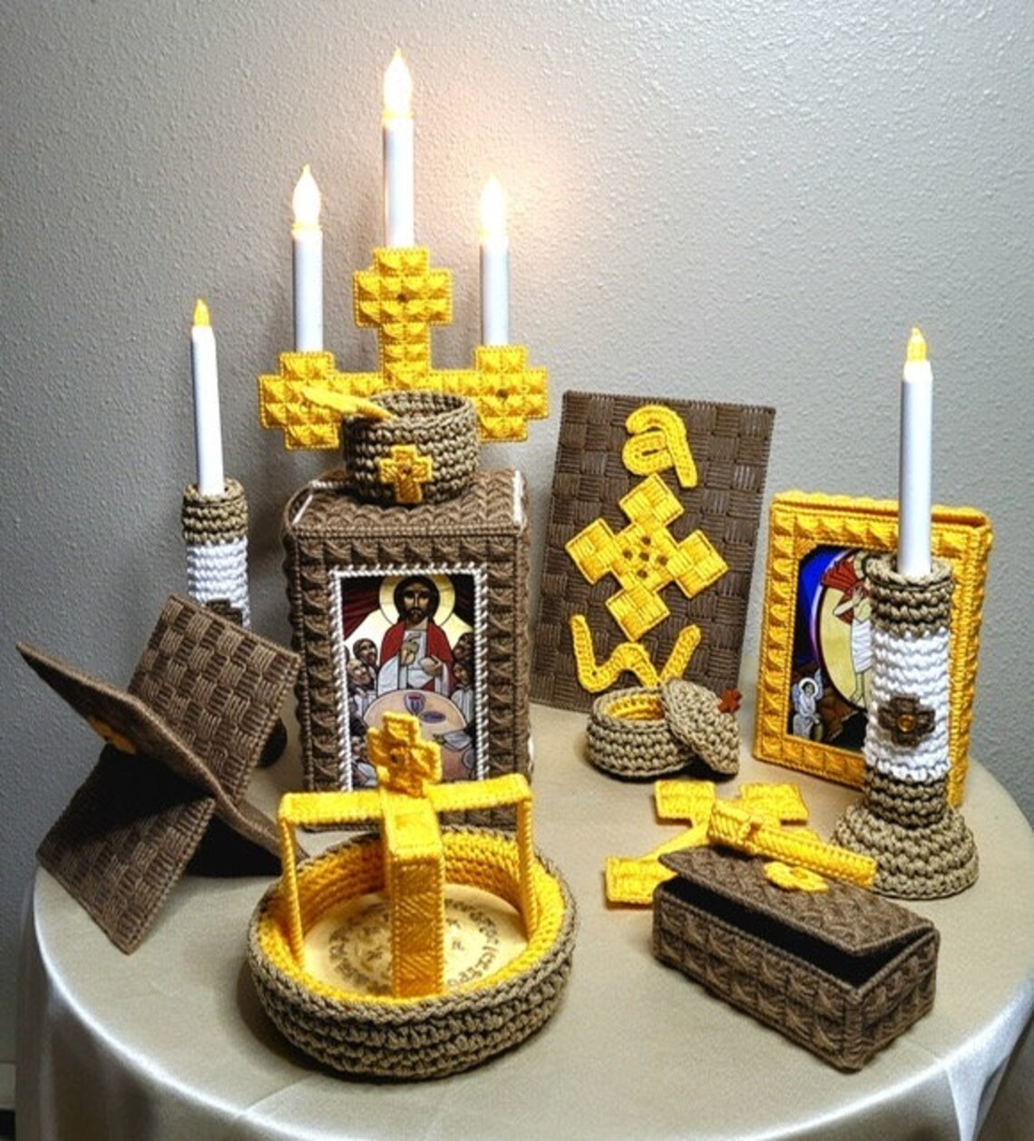 Crochet Coptic Orthodox Complete Church Altar Set: Educational Mass Kit ...