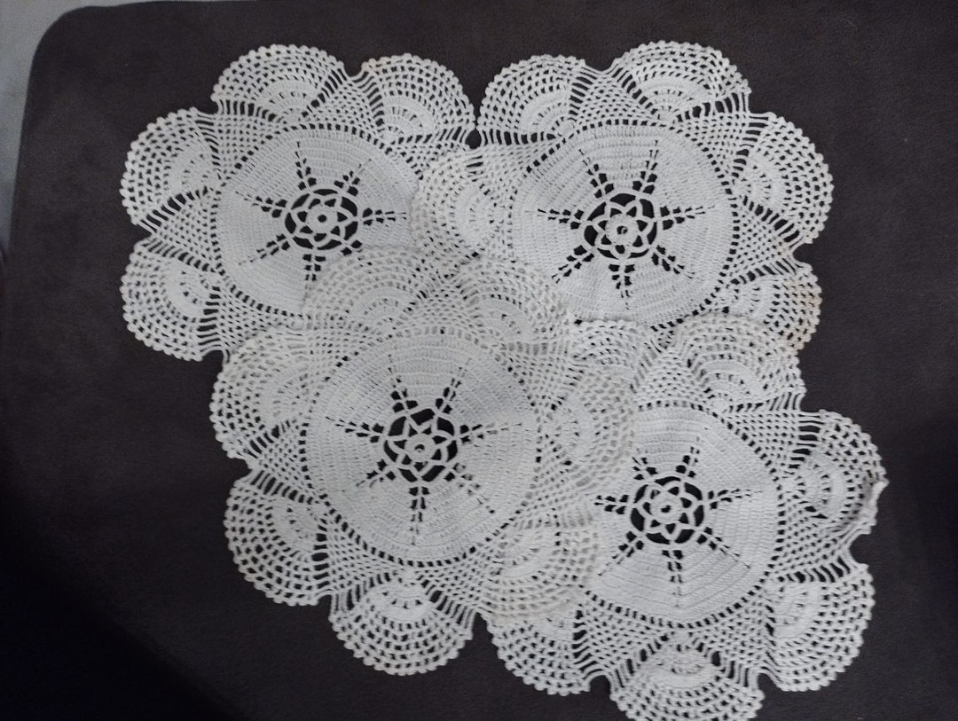 Set of Lace Table Cloth, Round Coffee Table Cloth, Living Room Decor ...