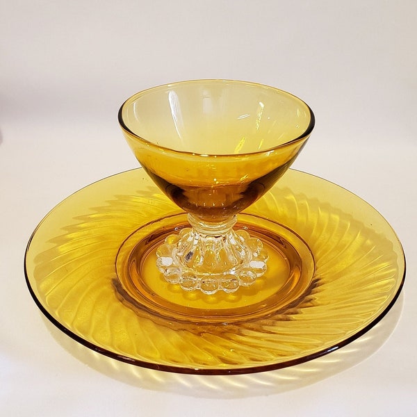 Amber Glass Plates - Etsy