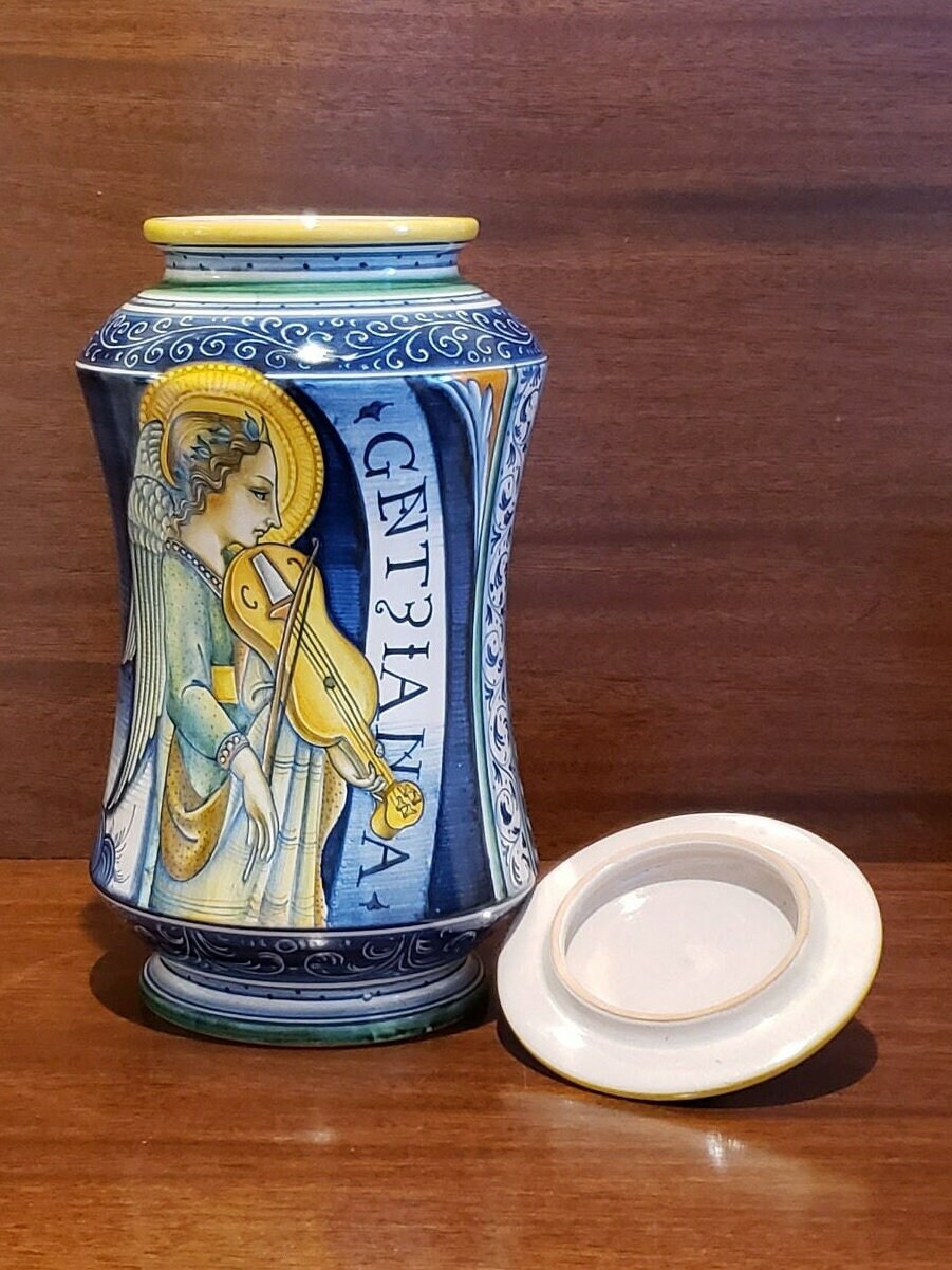 Deruta Ceramic Lidded Urn by Italian Artisan Antonio Margaritelli ...