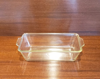 Antique Pyrex Loaf Pan With Small Handles Vintage Clear Glass Pyrex 212 ...