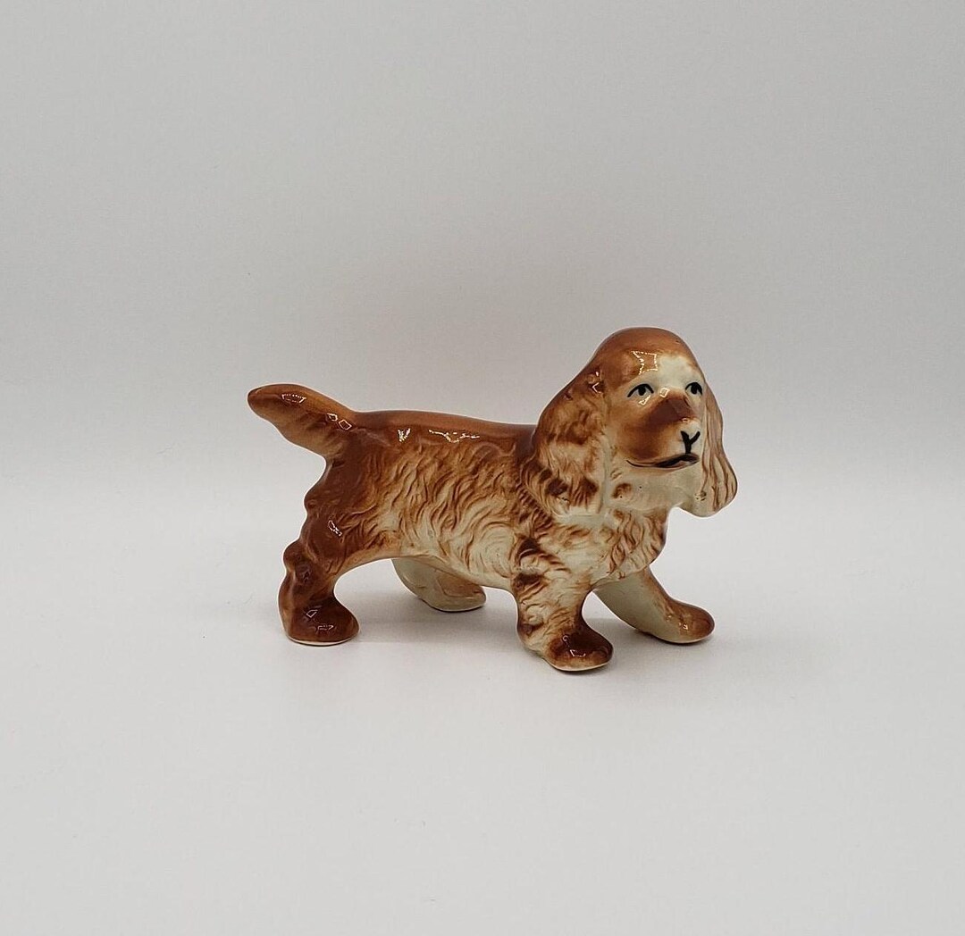 Honey Blonde Ceramic Cocker Spaniel Figurine - Etsy