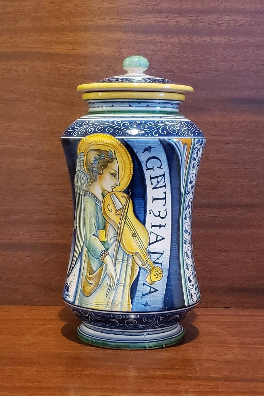 Deruta Ceramic Lidded Urn by Italian Artisan Antonio Margaritelli ...