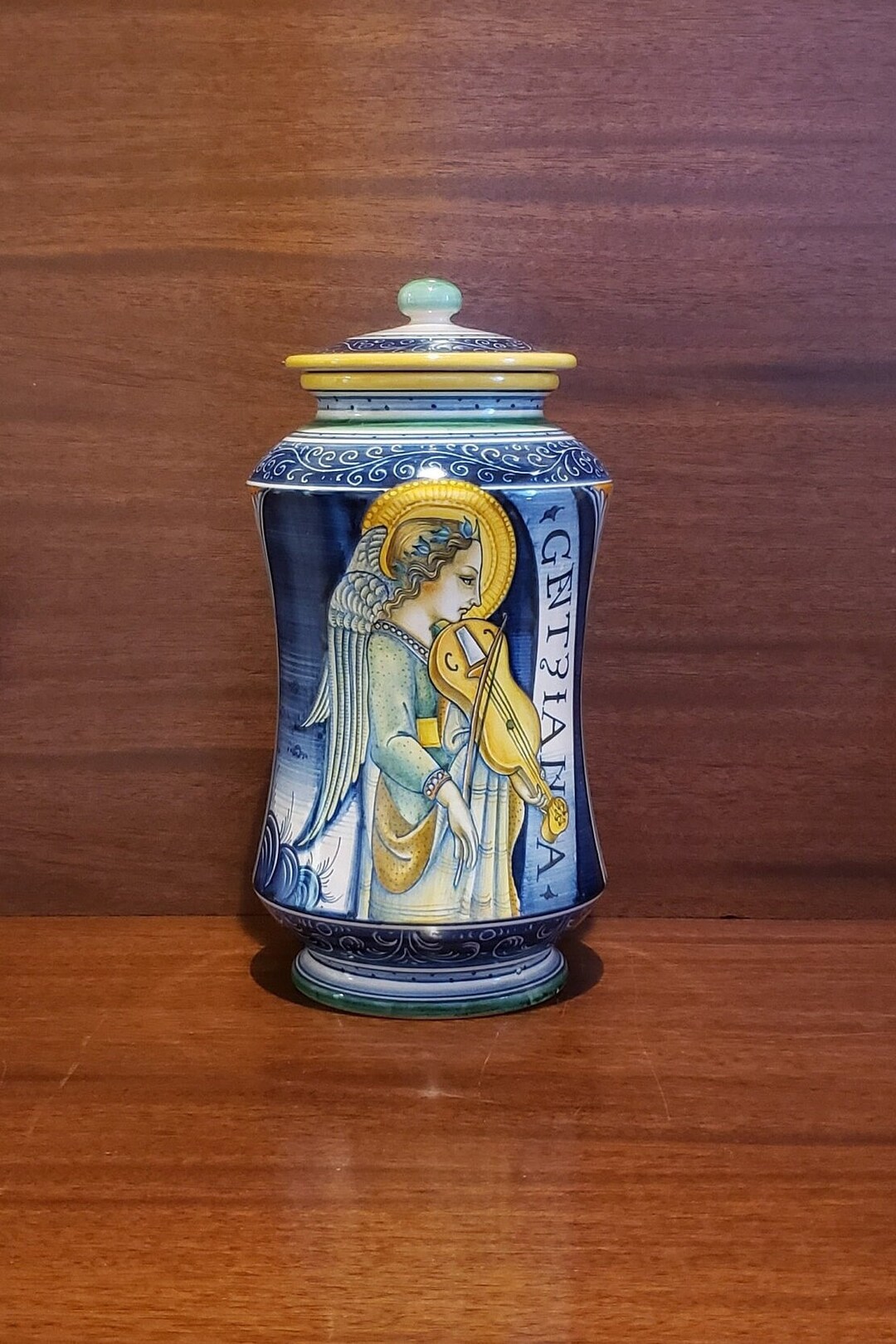 Deruta Ceramic Lidded Urn by Italian Artisan Antonio Margaritelli ...