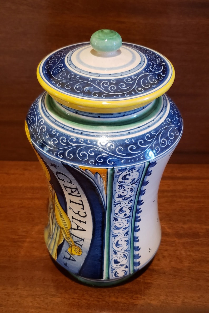 Deruta Ceramic Lidded Urn by Italian Artisan Antonio Margaritelli ...