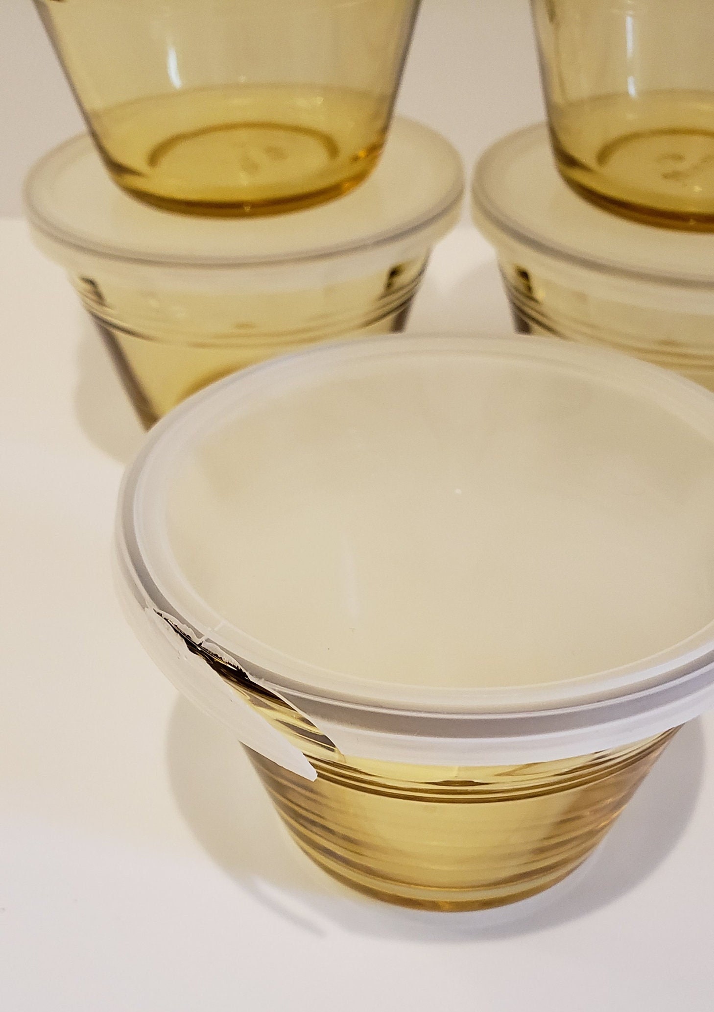 Amber Glass Custard Cups With Lids Baking Cups Individual Cups ...
