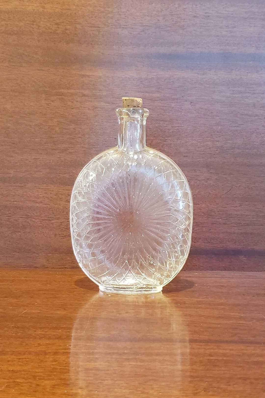 1800s Clear Glass Pumpkin Seed Liquor Flask Bottle - Etsy