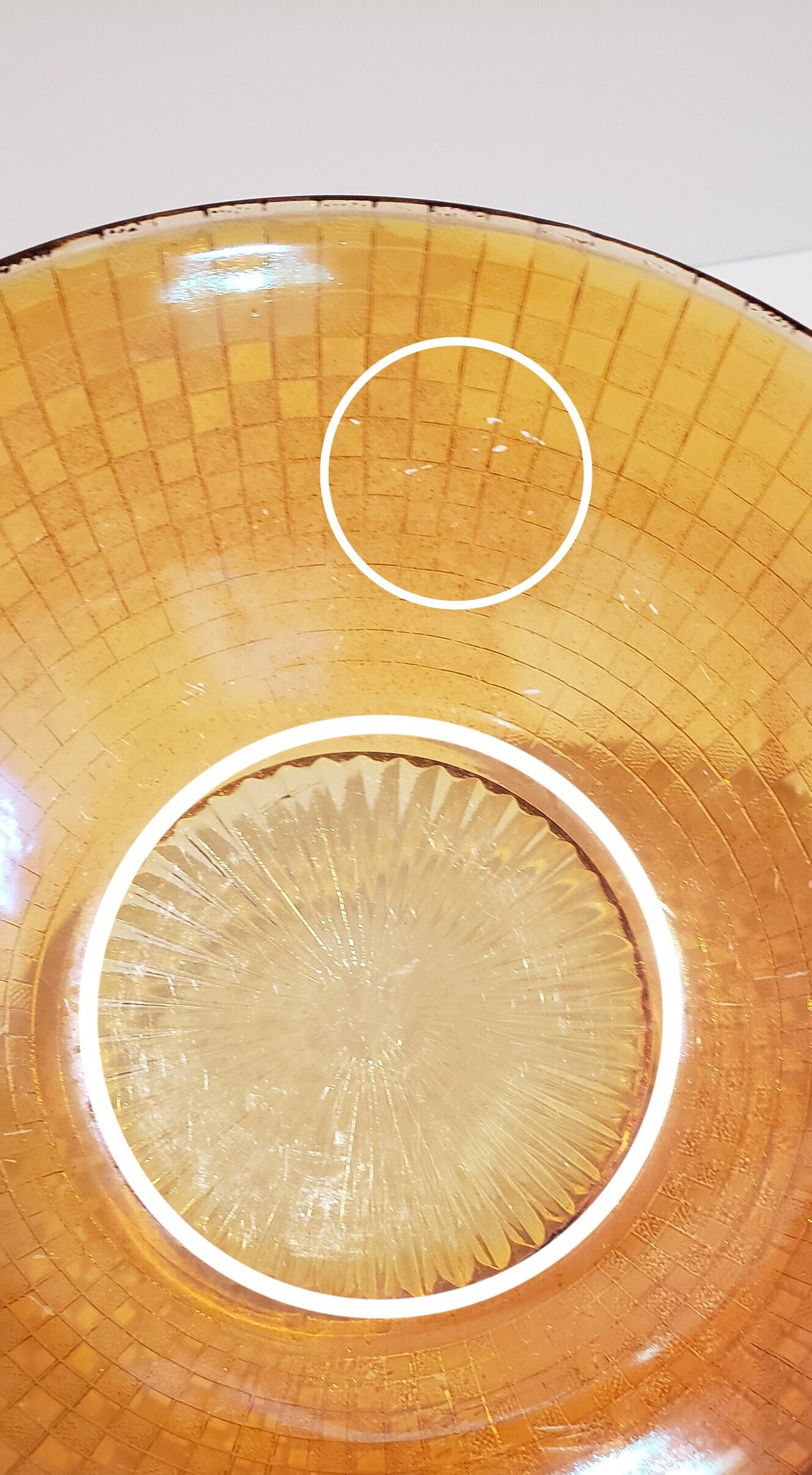 Iridescent Marigold Lustre Glass Carnival Glass 7.5" Serving Bowl With ...