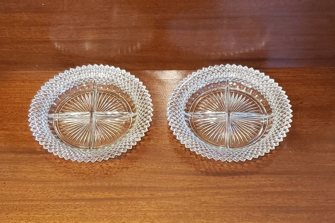 Miss America Clear Depression Glass Divided Relish Dish Made by Hocking ...