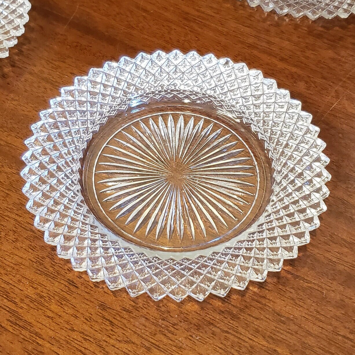 Miss America Clear Depression Glass Bread and Butter Plates Made by ...