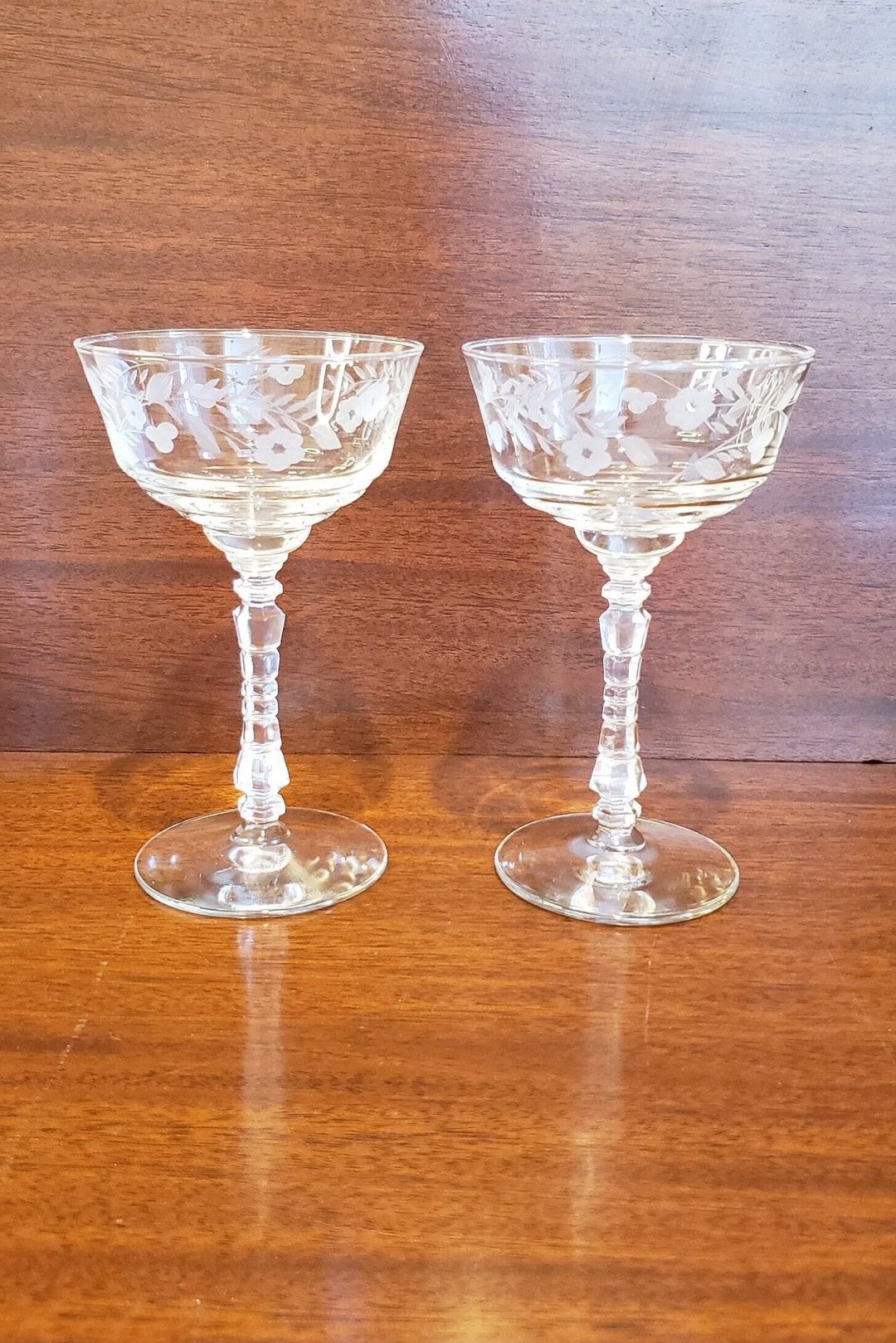 Sparkling Rock Sharpe Etched Crystal Champagne | Tall Sherbet in the ...