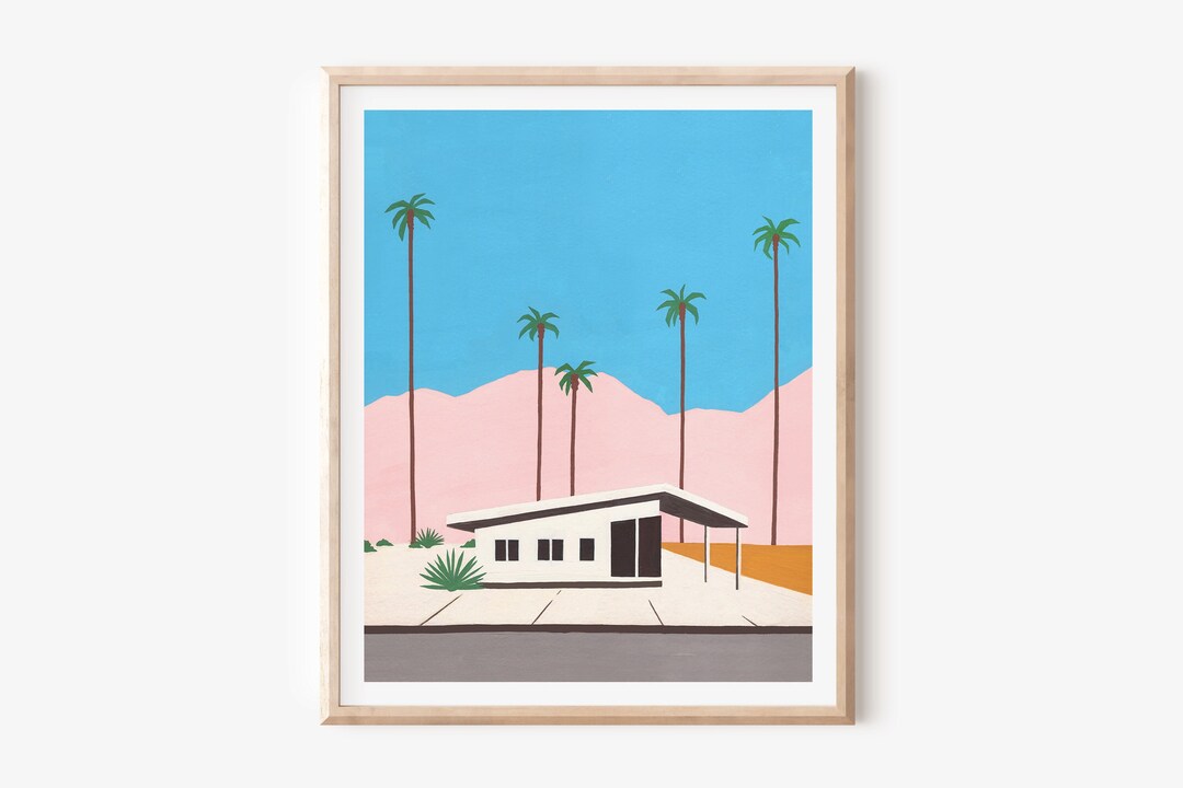 Palm Springs Art Print, Mid Century Modern Architecture, California ...