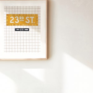 New York Subway Art, Subway Sign Wall Art, New York Illustration Art ...