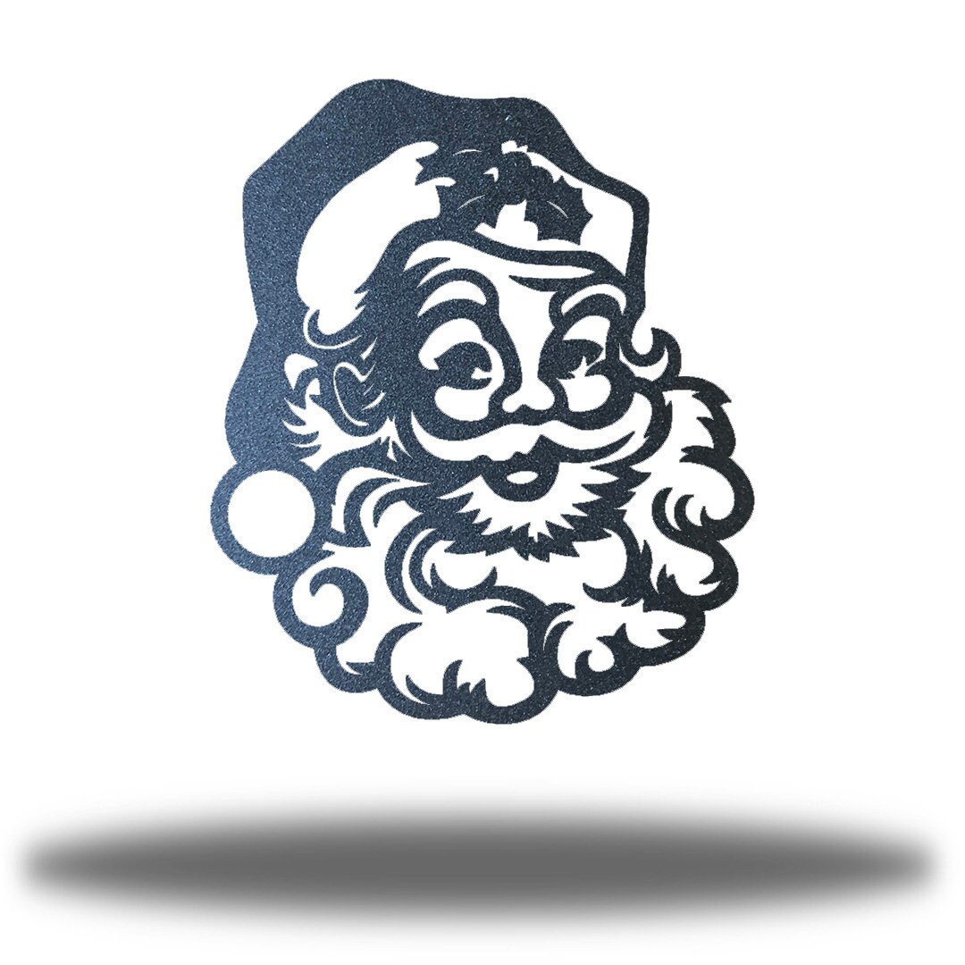 Santa Metal Art Hanging Christmas Decor - Etsy