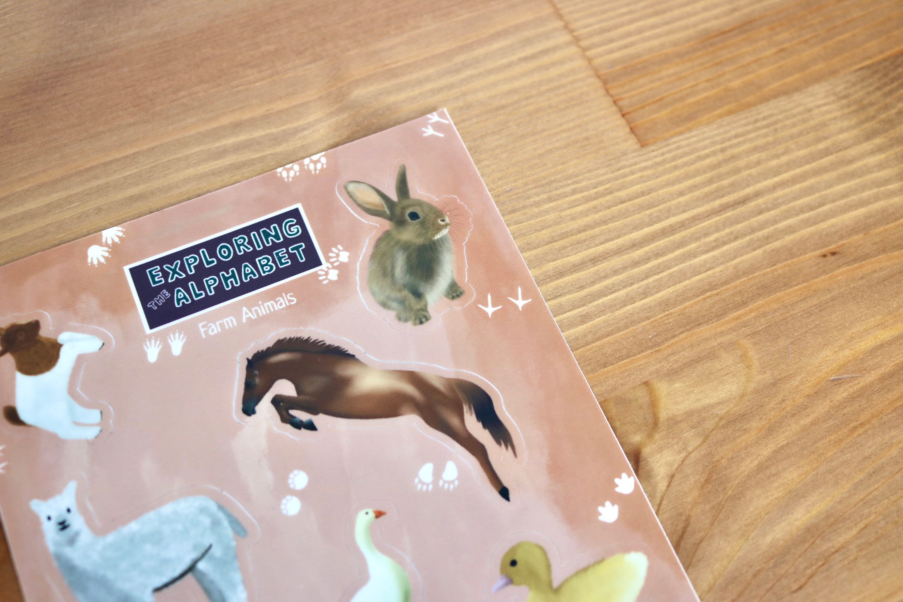 Farm Animals Sticker Sheet Exploring the Alphabet Scrapbook Stickers ...