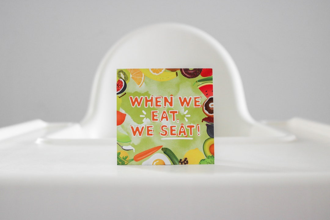 When We Eat, We Seat | Choking Hazard Magnet | BLW | Baby-led Weaning ...