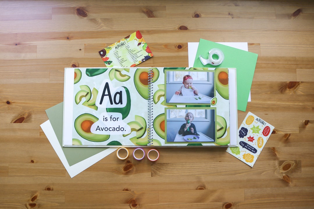 Baby Book | Baby Journal | First Foods Scrapbook | Baby Memory Book ...