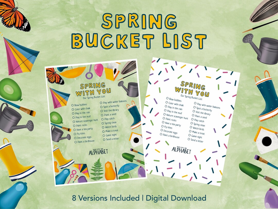 Spring Bucket List | Family Spring Activities | Spring Checklist ...