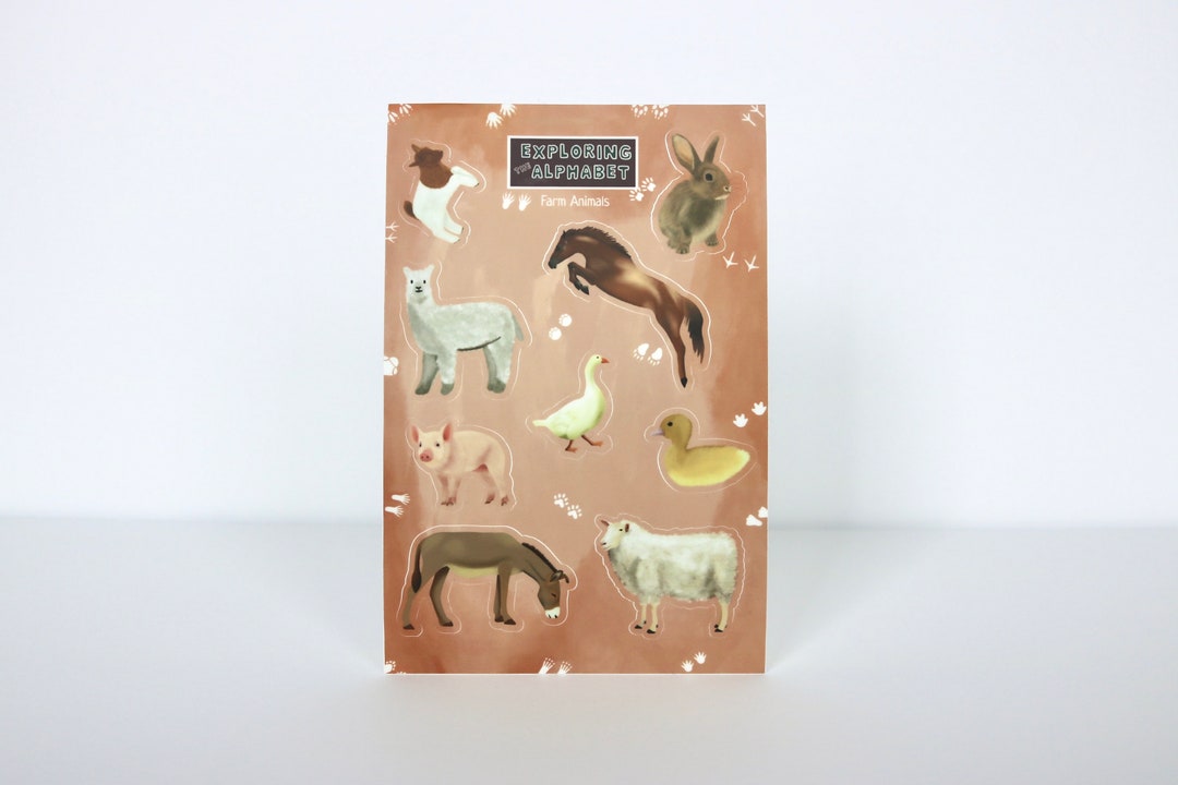 Farm Animals Sticker Sheet | Exploring the Alphabet | Scrapbook ...