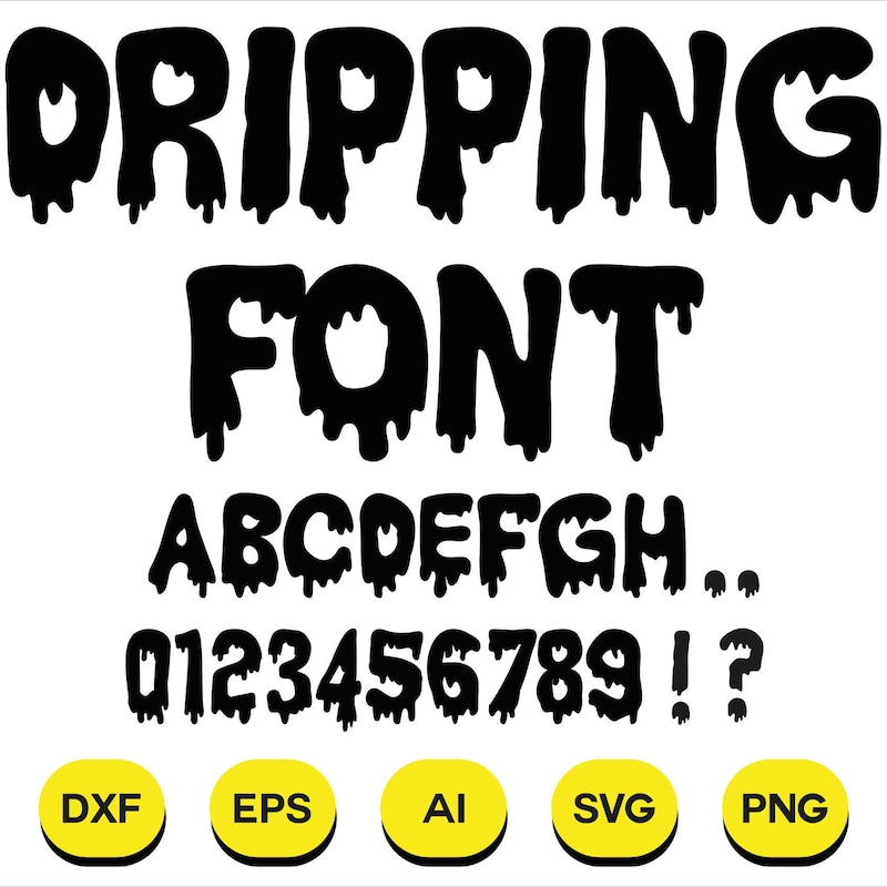 Dripping Letters - Etsy