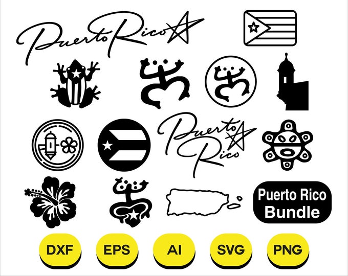 Puerto Rico Bundle Svg, Puerto Rico Png, Taino Svg, Garita Svg, Puerto ...