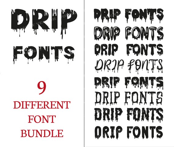 Dripping Fonts Svg Drip Font Svg Halloween Font Svg | Etsy