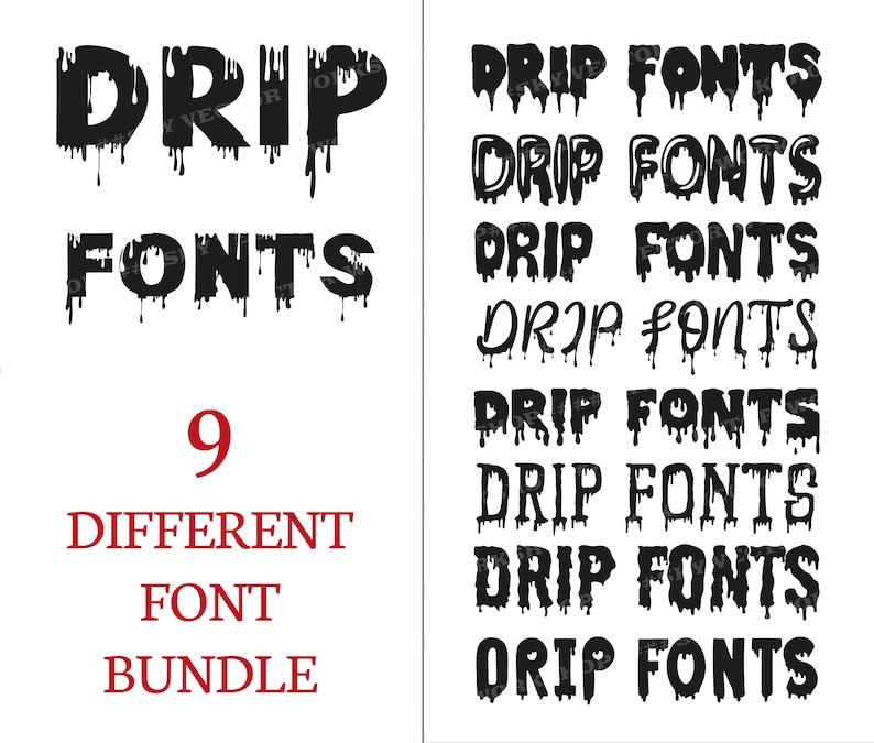 Dripping Fonts Svg Drip Font Svg Halloween Font Svg | Etsy