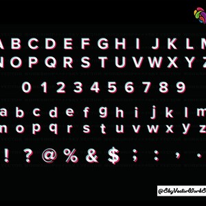 Tik Tok Font, Tik Tok Alphabet Bundle, Tik Tok Png File, Letter and ...