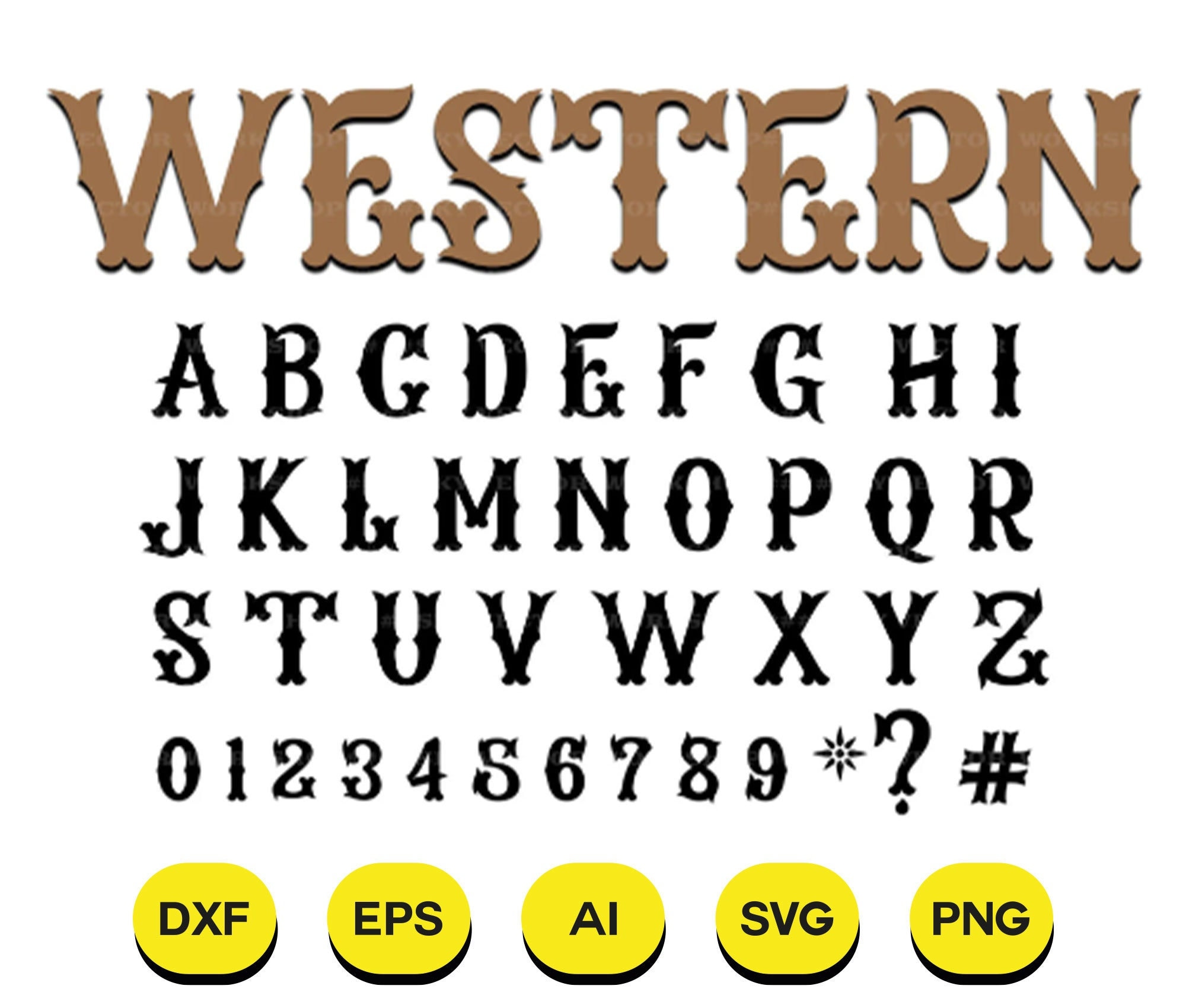 Western Font Svg Western Font File Cowboy Font Svg Letters - Etsy Canada