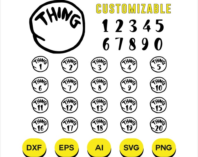 Thing 1 Thing 2 SVG Cut File,thing Svg File for Cricut,thing Mom Svg ...