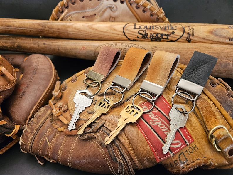 Custom Vintage Baseball Glove Leather Keychains - Etsy
