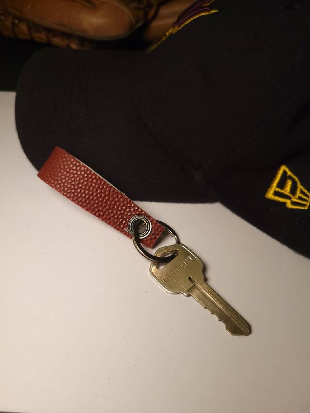 Football Hide Keychain - Etsy