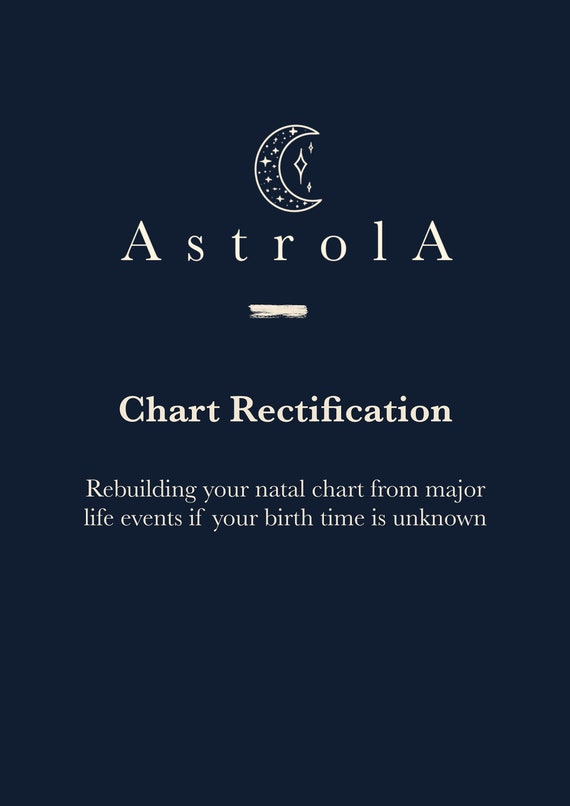 Birth Chart Rectification. Exact Time Unknown Chart | Etsy